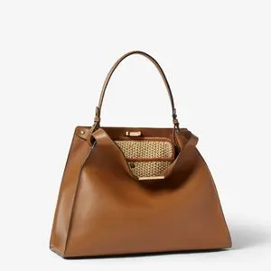 Fendi Way Medium Sellier Leather Bag - [brown]